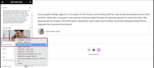 Testimonial widget | Elementor