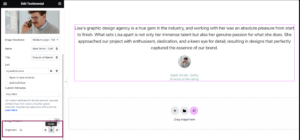 Testimonial widget | Elementor