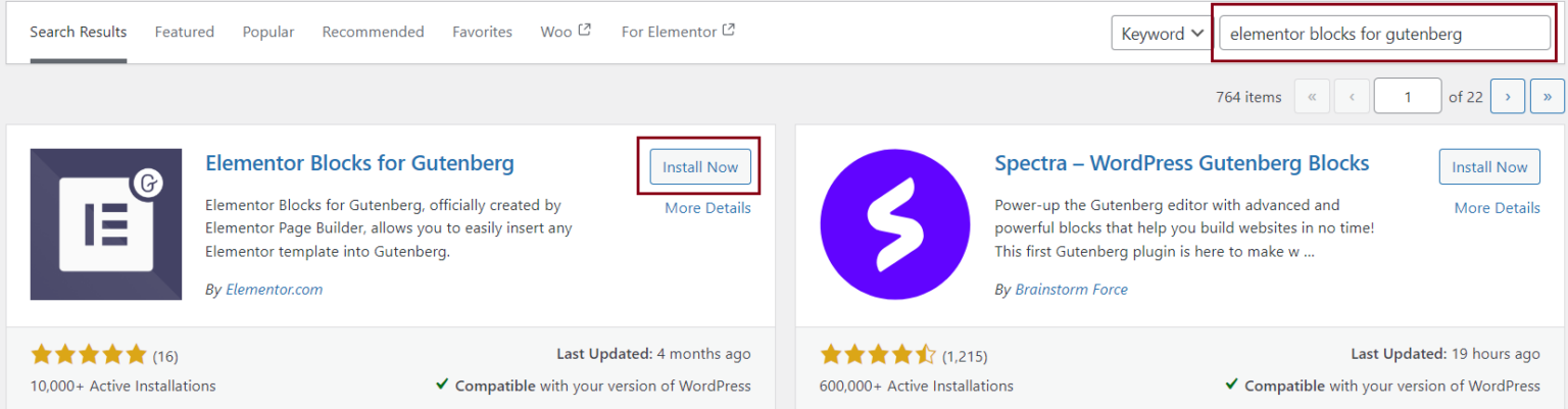 Using Elementor Blocks for Gutenberg | Elementor