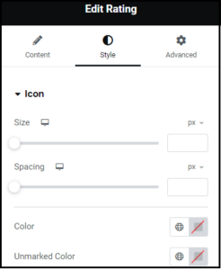 Star Rating widget | Elementor