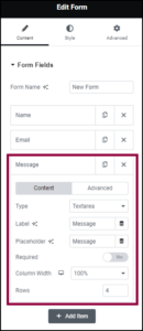 Receive form submissions by email | Elementor