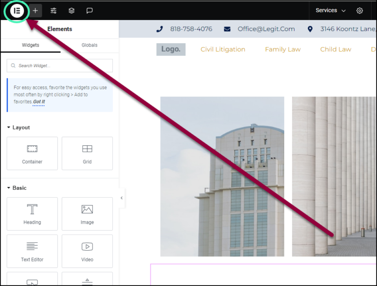 Revision history, undo and redo | Elementor