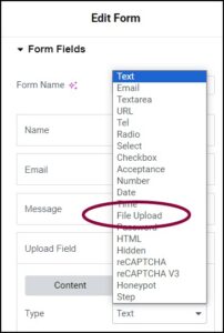 Receive form file attachments by email | Elementor