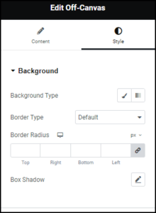 Off-Canvas widget | Elementor