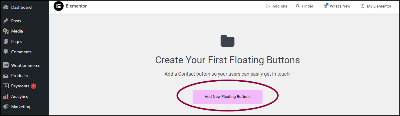 Add A Floating Button To Your Site » Elementor