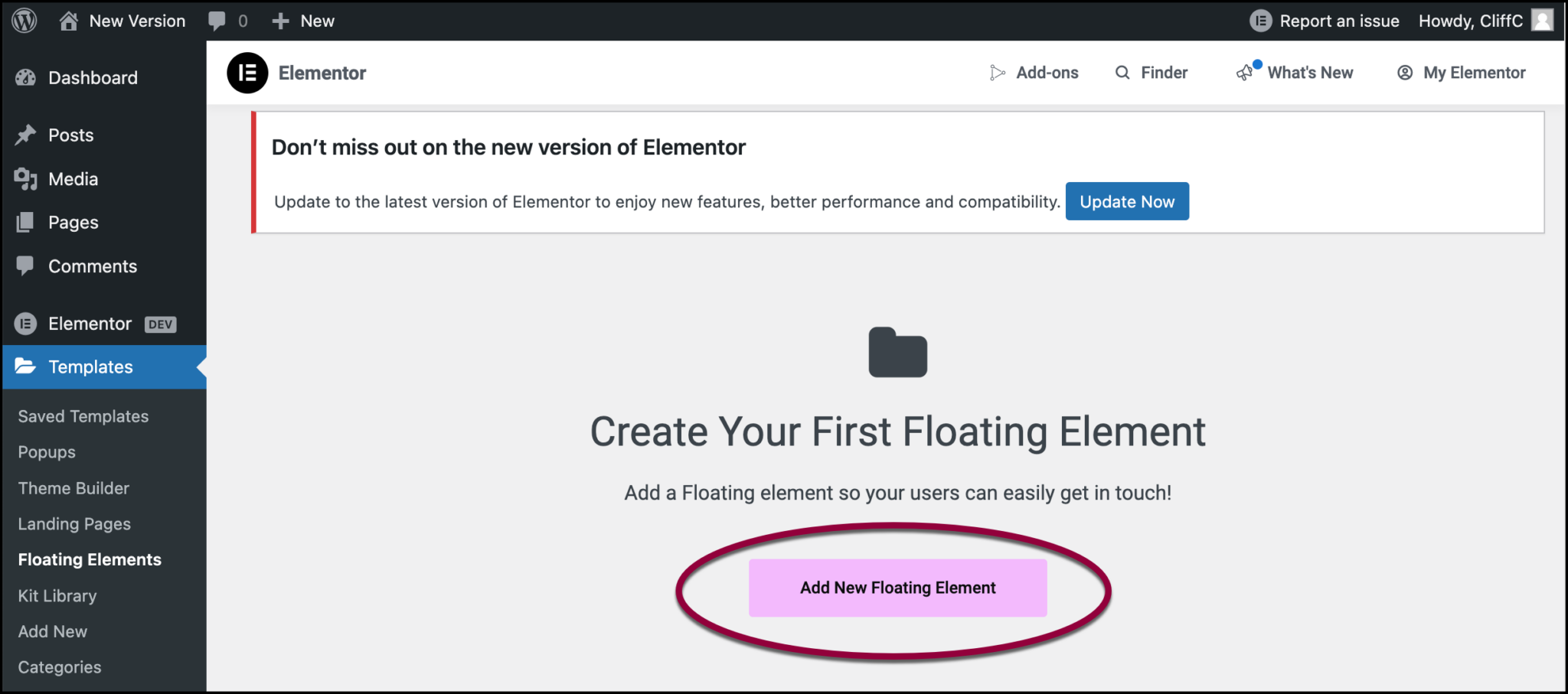 Add a Floating Button to your site | Elementor