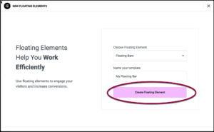 Add a Floating Bar to your site | Elementor