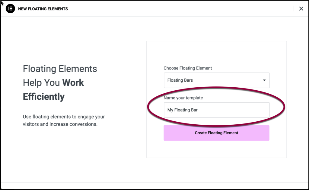 Add a Floating Bar to your site | Elementor