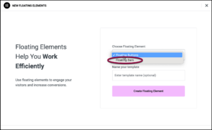 Add a Floating Bar to your site | Elementor