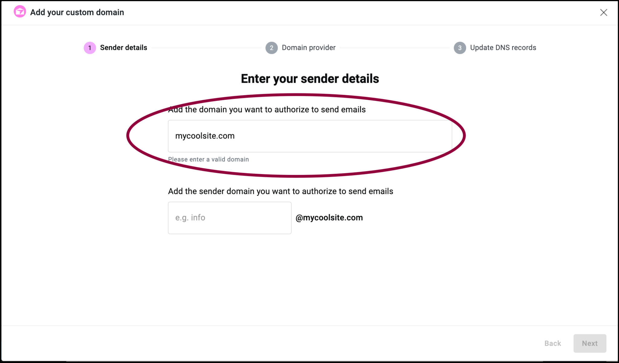Add a custom domain to Site Mailer | Elementor