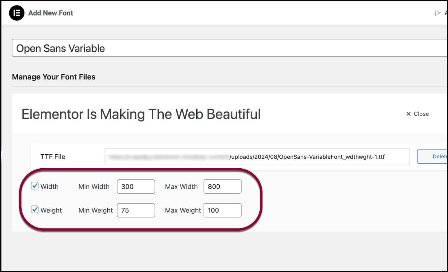 Use Variable Fonts | Elementor
