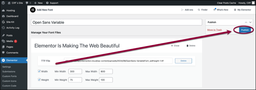 Use Variable Fonts | Elementor