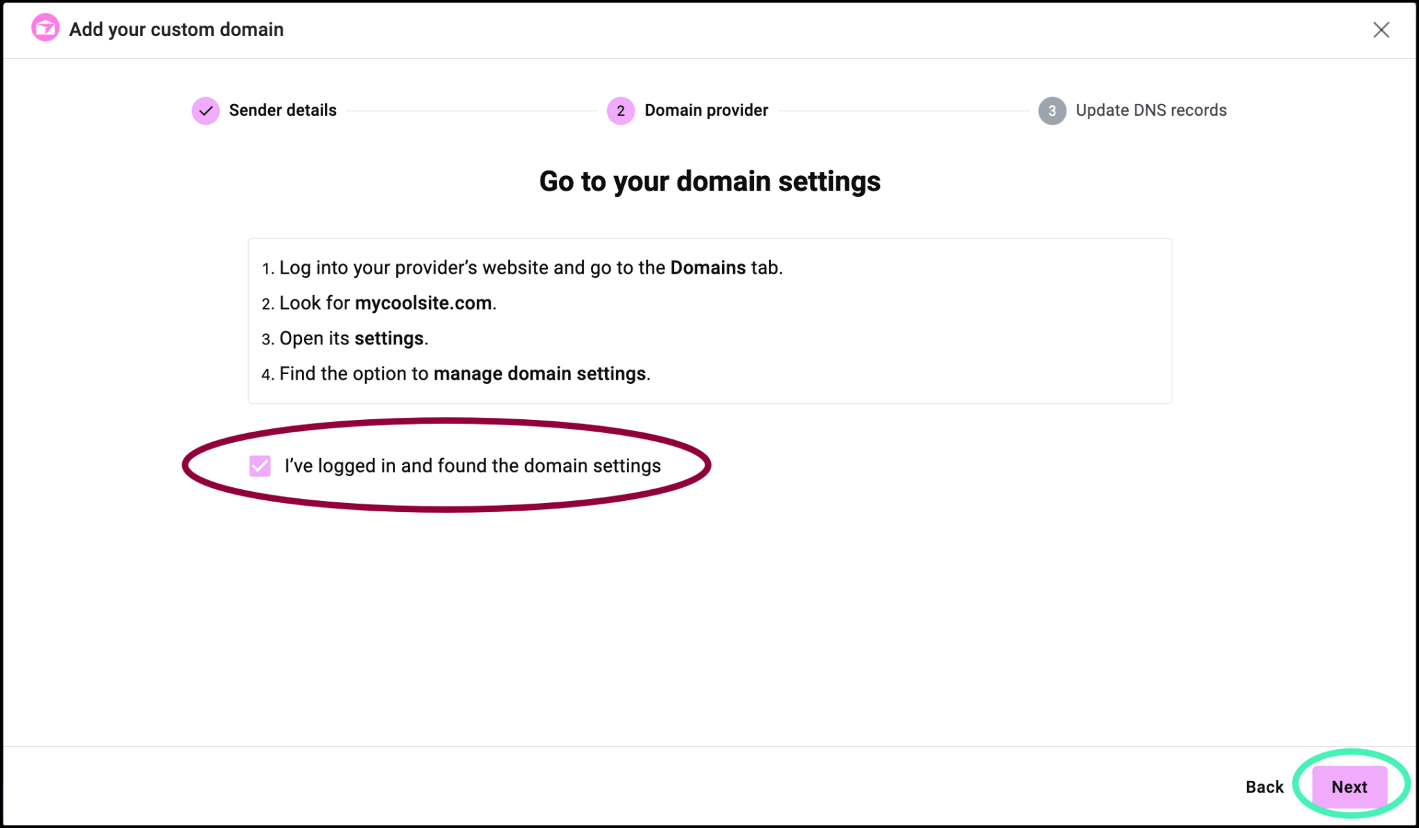 Add a custom domain to Site Mailer | Elementor