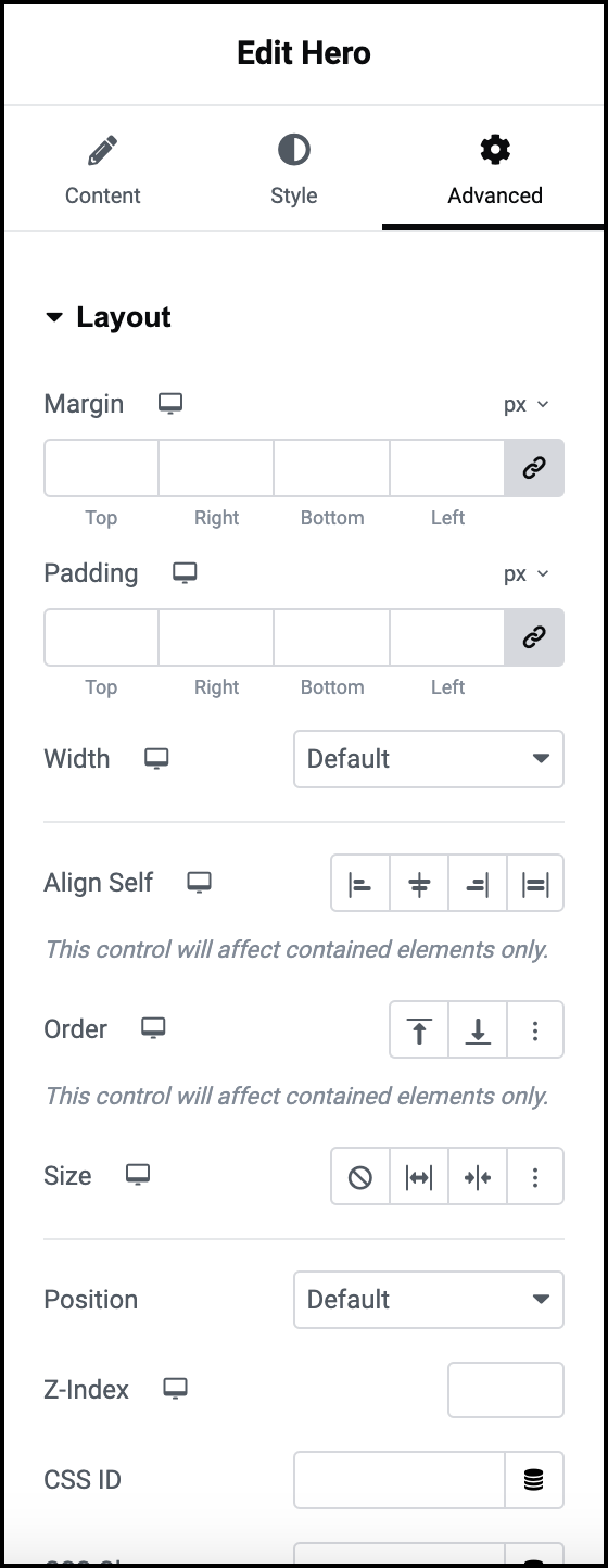 Hero widget | Elementor