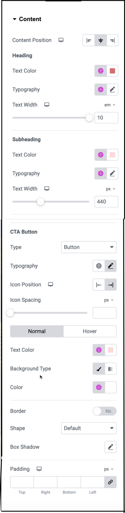 Hero widget | Elementor