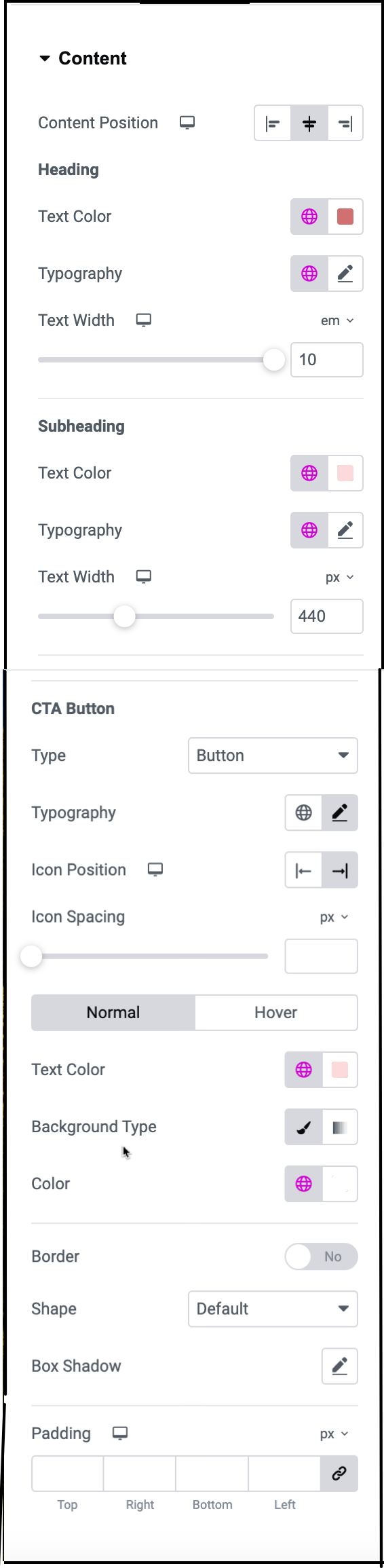 Hero widget | Elementor