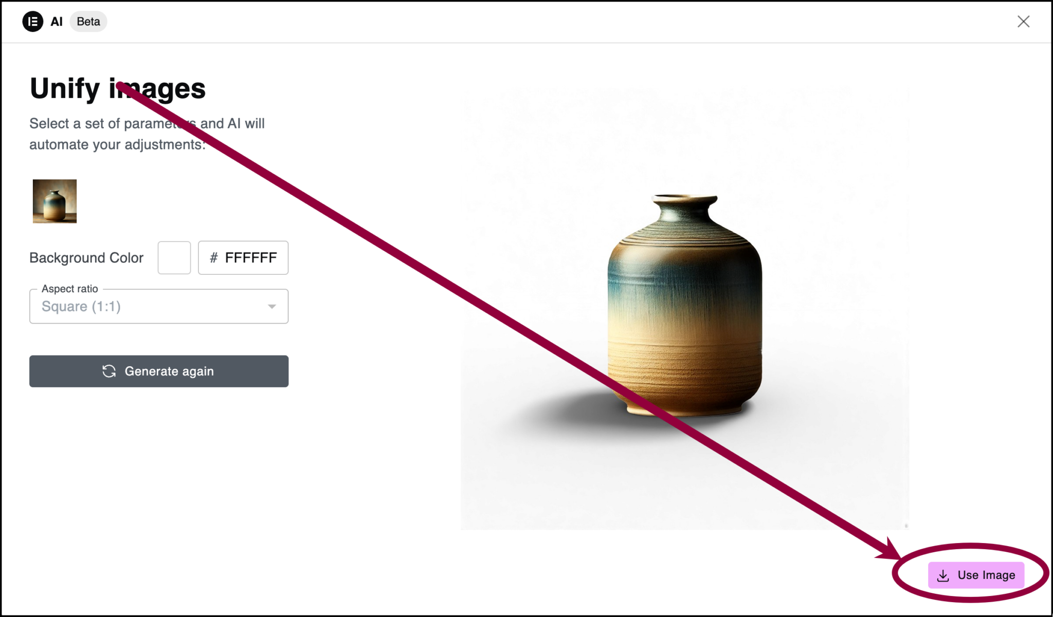 Standardize your product photos with Elementor AI | Elementor