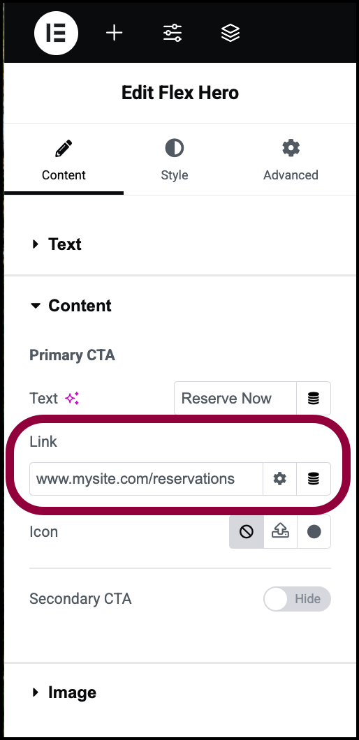 Flex Hero Widget » Elementor