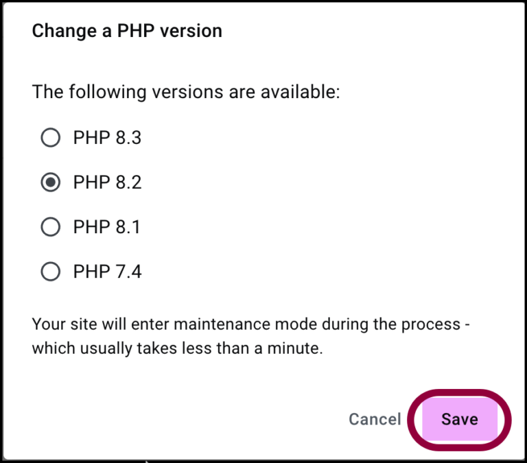 Edit the PHP version of your Elementor Host site | Elementor