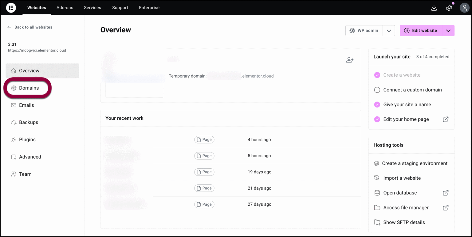 Troubleshooting - My domain is not connected to my website | Elementor
