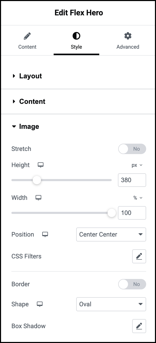 Flex Hero widget | Elementor