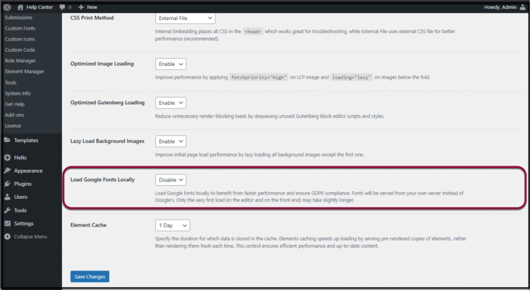 Elementor and Google fonts | Elementor