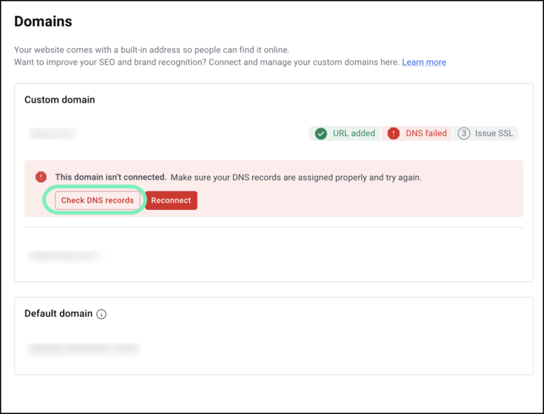 Troubleshooting - My domain is not connected to my website | Elementor