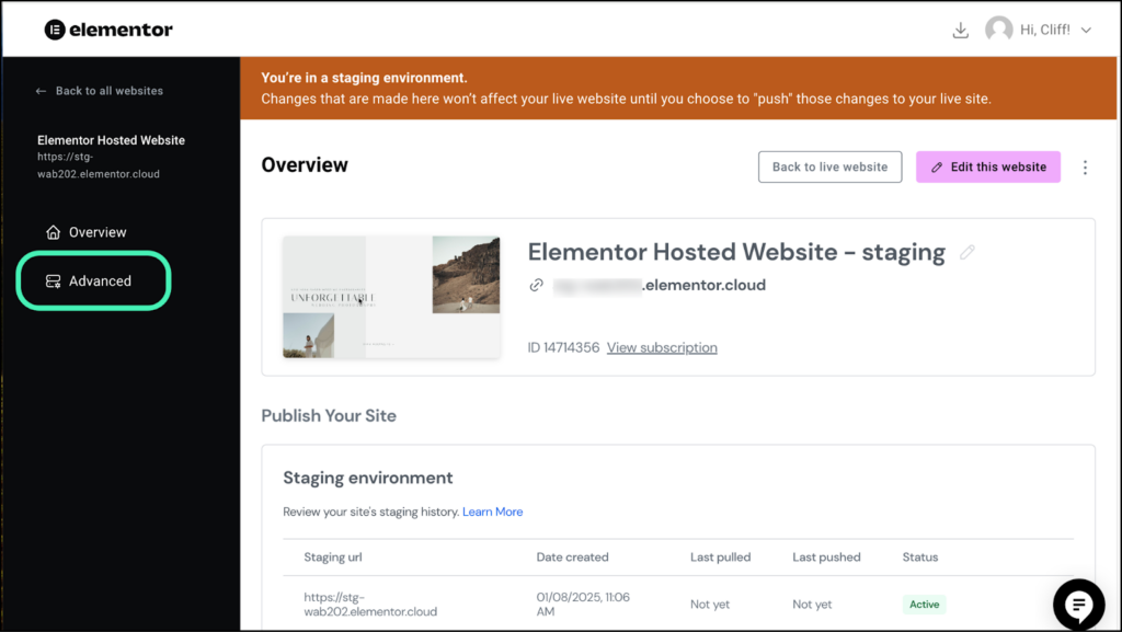 Edit the PHP version of your Elementor Host site | Elementor