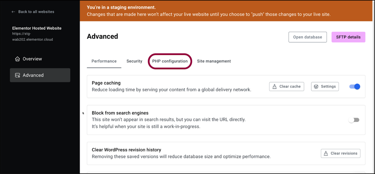 Edit The Php Version Of Your Elementor Host Site Elementor