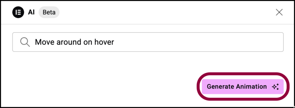 Use AI to add animation effects | Elementor