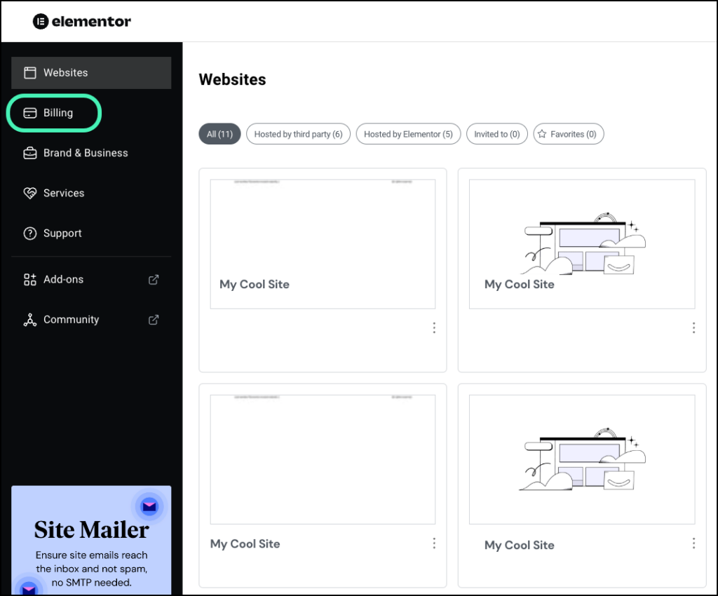 Access your storage and bandwidth usage | Elementor