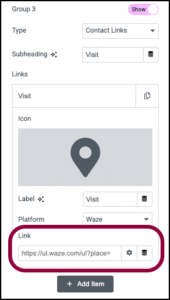 Contact Widget » Elementor