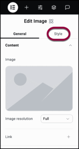 Style tab- Border | Elementor