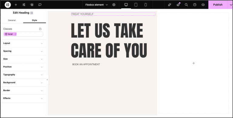 Flexbox Element Elementor