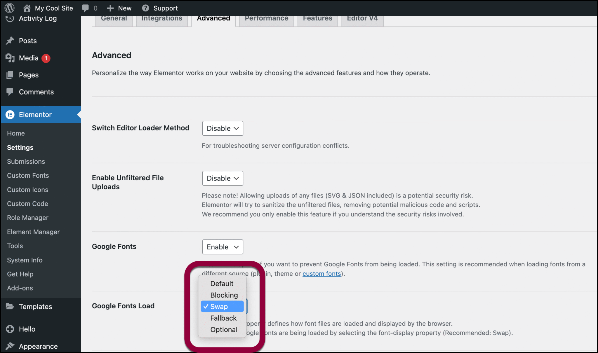 Troubleshooting - Fonts not appearing on frontend | Elementor