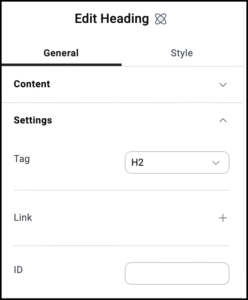 Heading element | Elementor