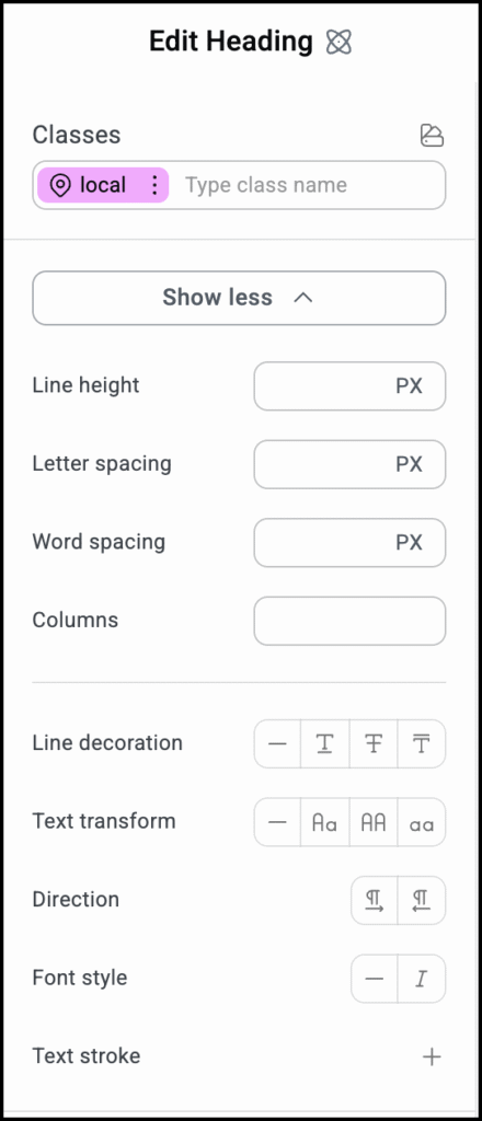 Style tab Typography | Elementor