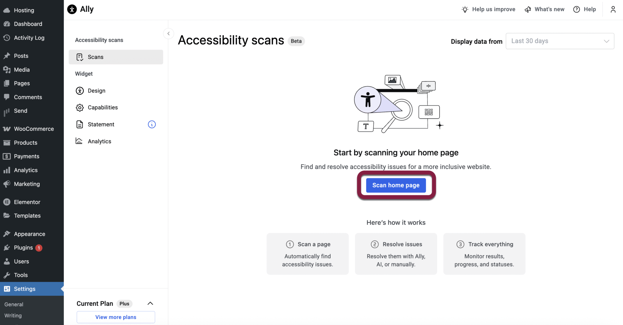 Empieza a usar el asistente de accesibilidad | Elementor