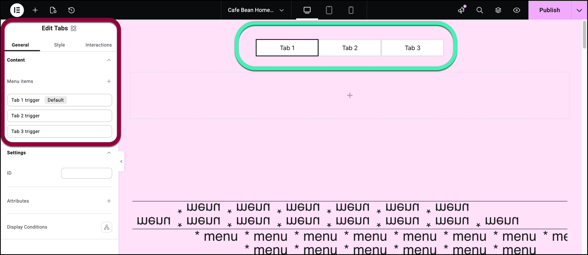 Tabs Element | Elementor