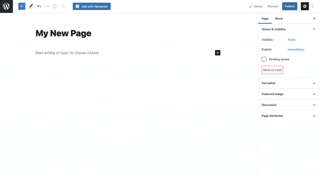 How To Create A New Page In Elementor Elementor