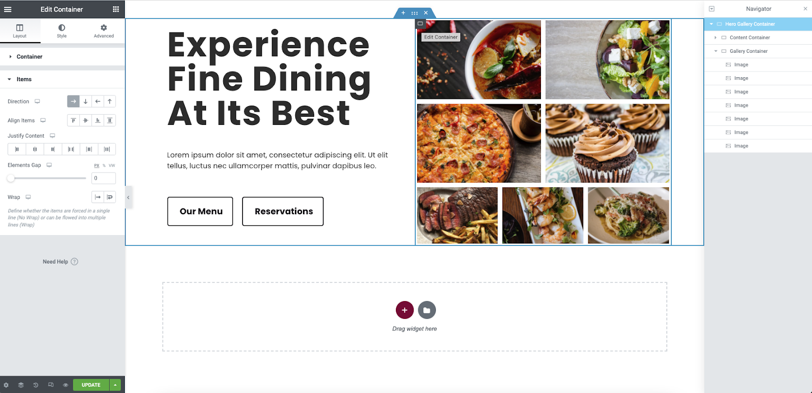 Basic Layouts using Flexbox Containers | Elementor