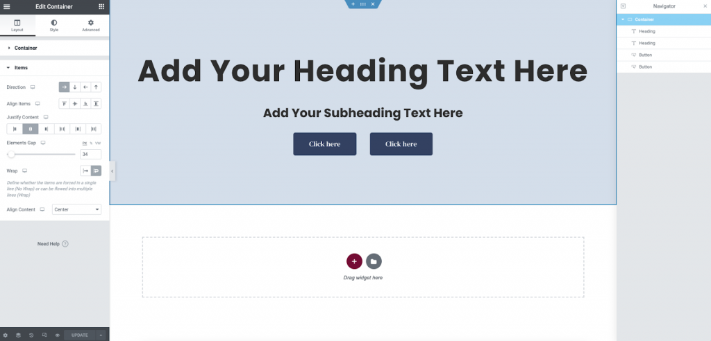 Basic Layouts using the Container | Elementor