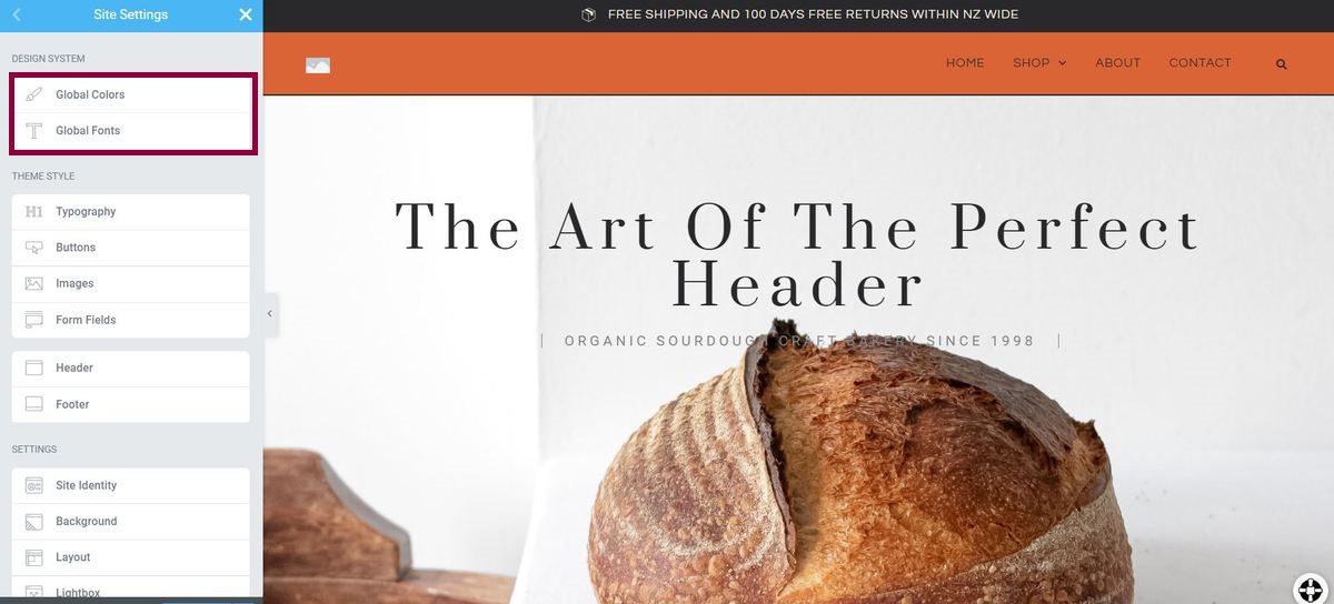 How do I set global fonts and colors? | Elementor