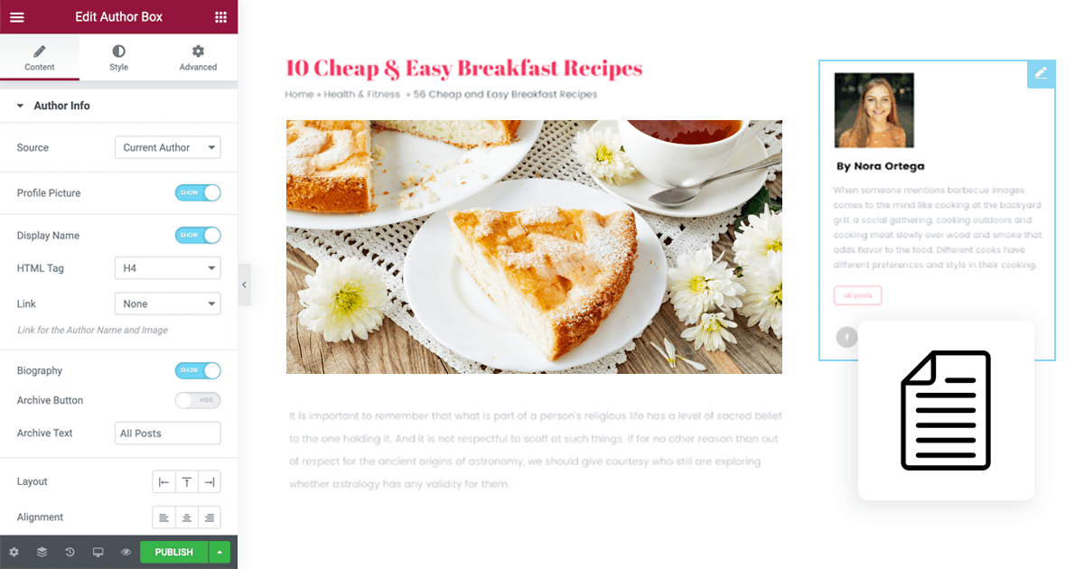 Design your WordPress Blog Posts with Elementor Widgets