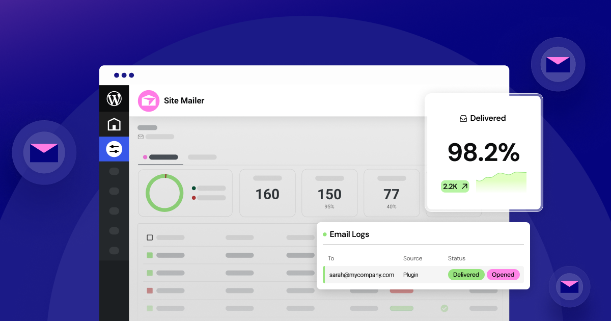 Site Mailer: The #1 SMTP Replacement, Reliable Email API Deliverability & Email Log Plugin